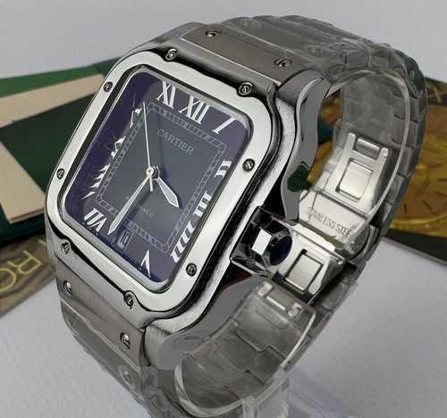 Часы мужские Cartier Santos grey green