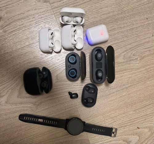 Tws pods наушники на запчасти все вместе