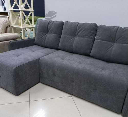 Серый угловой диван Монако, производство мебели