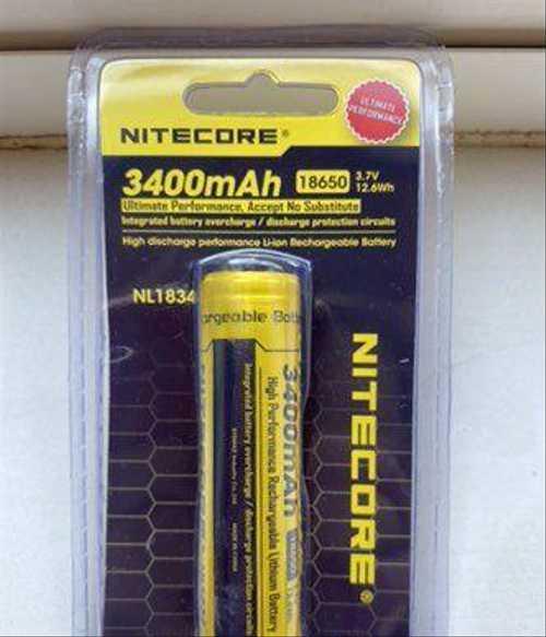 Аккумулятор 18650 nitecore NL1834