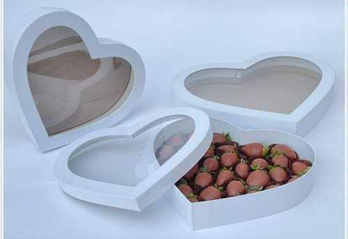 Коробка сердце для клубники в шоколаде