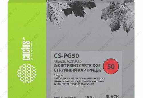 Cactus CS-PG50 Совместимый Картридж черный PG-50