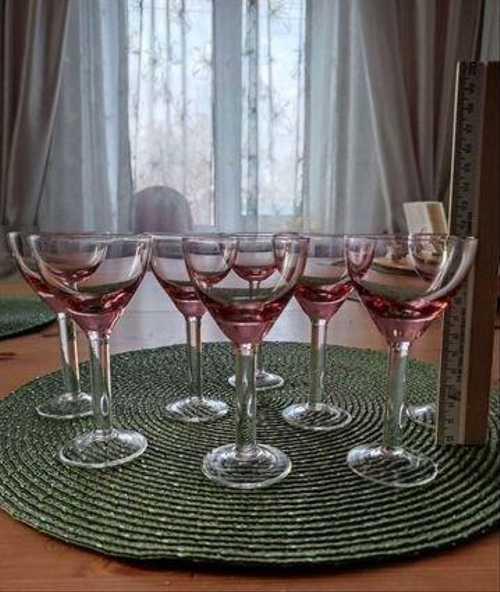 Рюмки розовое стекло СССР