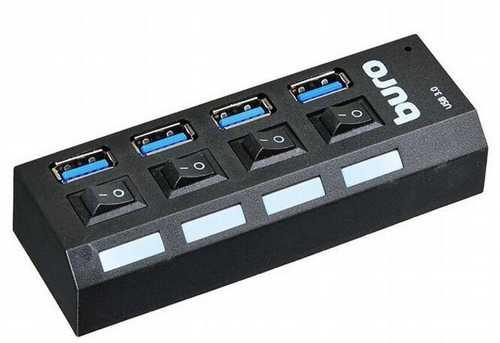 USB концентратор Buro, 4 порта, BU-HUB4-U3.0-L, US