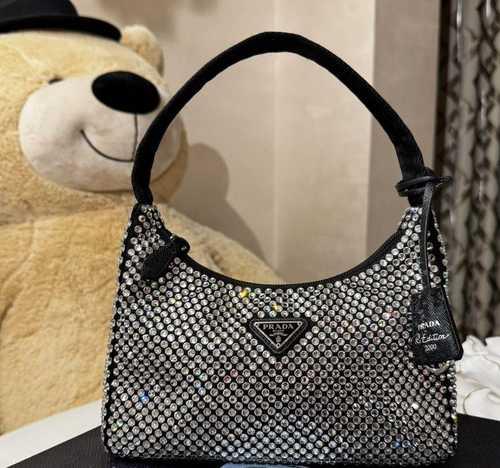 Prada re edition 2000 со стразами, оригинал