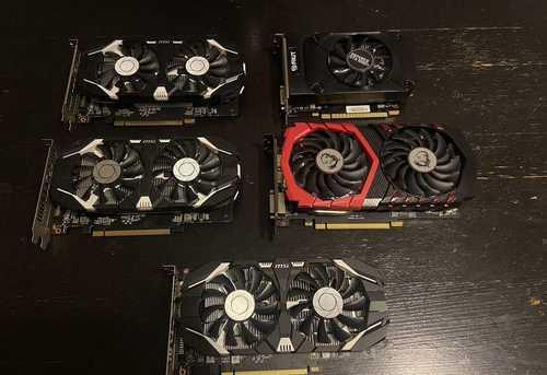 Пять видеокарт 1050Ti для Авито Доставки