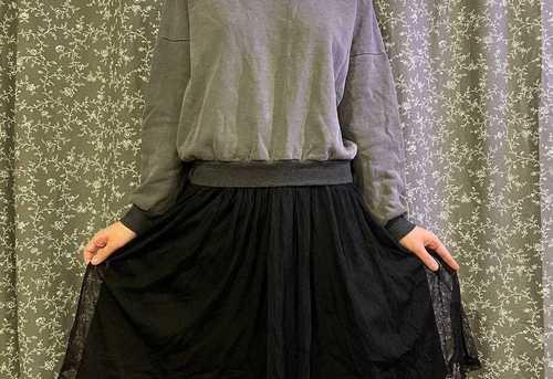 Платье свитшот Unique Fabric Черешня