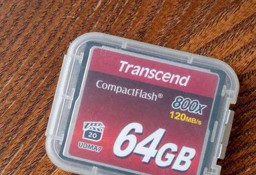 Карта памяти Transcend CompactFlash 800 64GB