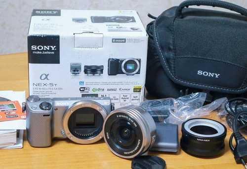 Sony nex 5t + kit16-50mm + допы