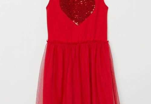 Платья красные нарядные H&M