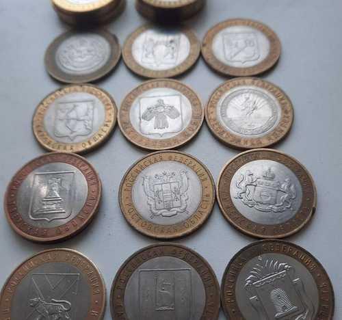 Биметалические монеты 10руб