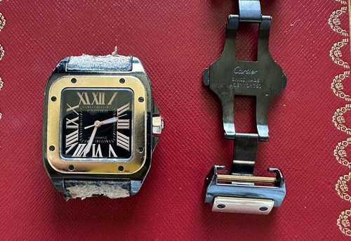 Cartier Santos 100 gold steel