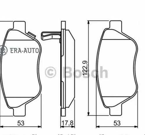 Bosch 0986495237 Колодки тормозные opel corsa D 06- перед