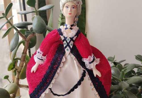 Кукла на конусе сувенир, элементы фарфора, барокко