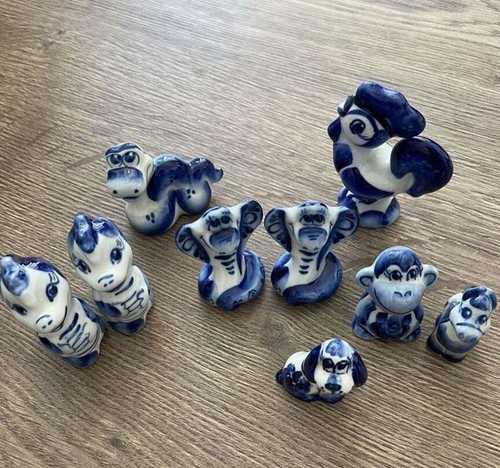 Керамические фигурки гжель
