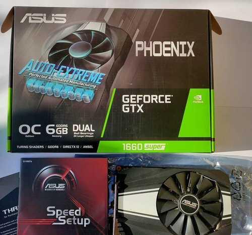 Видеокарта Asus GTX 1660 super Phoenix 6 gb