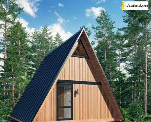 Дом в стиле A-Frame 6x6 под ключ