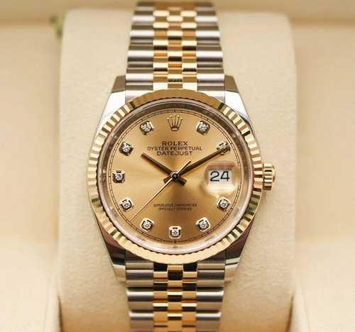 Rolex Datejust 36 mm Champagne Diamond