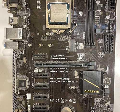 Материнская плата gigabyte ga h110 d3a