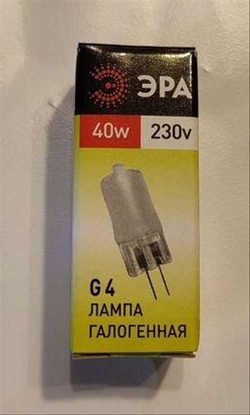 Лампочка галогенная эра G4-JCD-40W-230V-CL G4 40Вт