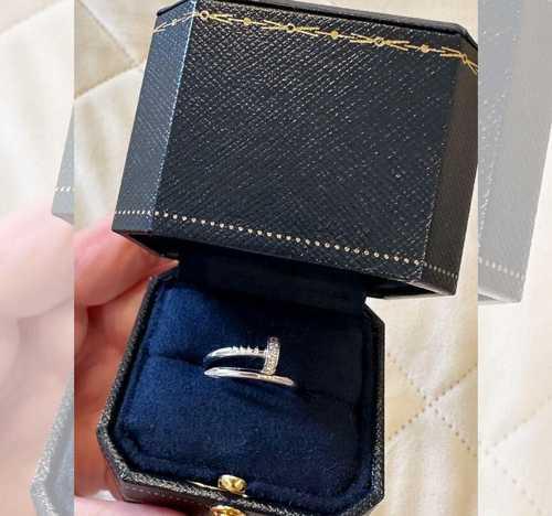 Кольцо гвоздь Cartier белое золото с бриллиантами