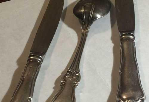 Ложка серебро, ножи- серебро 830