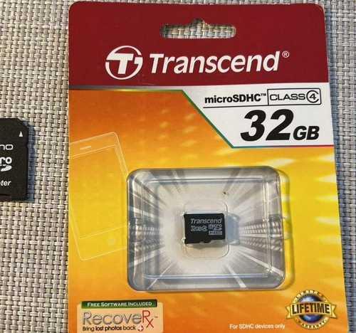 Карта памяти Transcend microsdhc 32gb Class 4