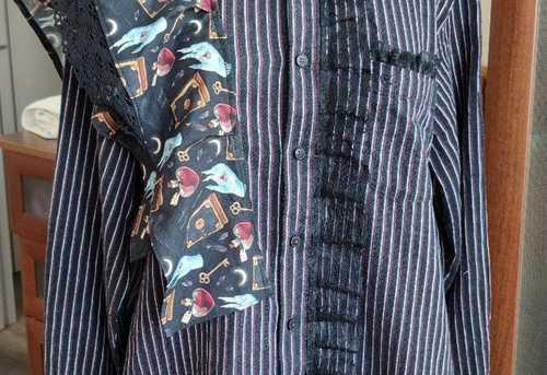 Рубашка теплая с воланами hand made