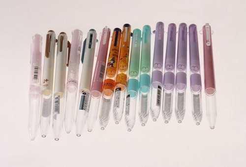 15шт) Многоцветные Ручки на 3 стержня Япония (Лот