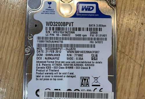 Жесткий диск Western Digital WD3200bpvt 320Gb 2.5"