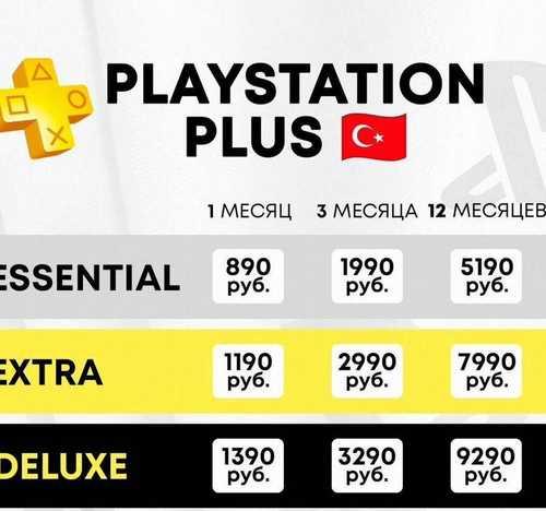 Подписка PS Plus Турция