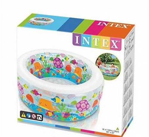 Детский надувной бассейн intex "Аквариум" с надувн