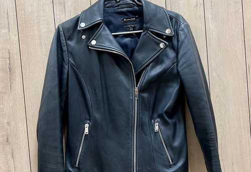 Кожаная куртка косуха massimo dutti