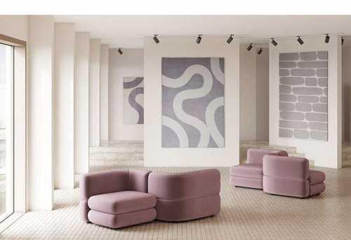 Модульный диван Brera-2 Velour Lilac