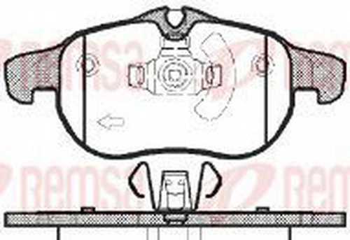 Колодки тормозные передние remsa, 088840