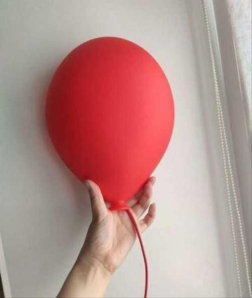 Светильник ночник IKEA бра Дреминге Красный шарик