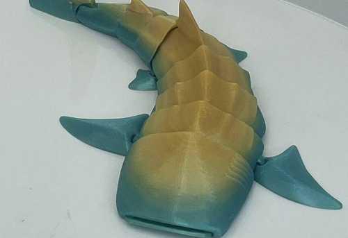 Китовая акула подвижная игрушка 3D