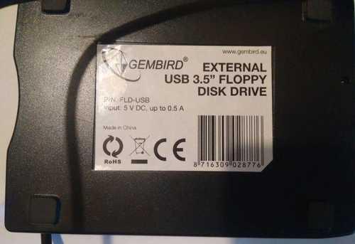 Внешний дисковод FDD 3.5" Gembird FLD-USB