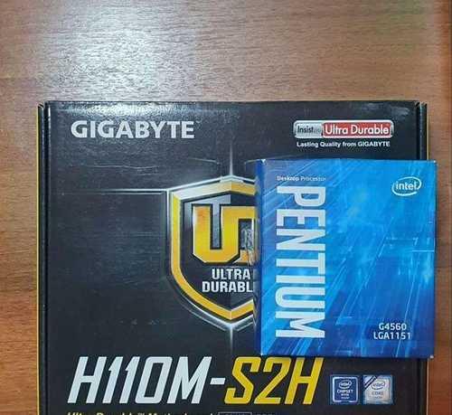 Комплект g4560 и gigabyte h110m-s2h