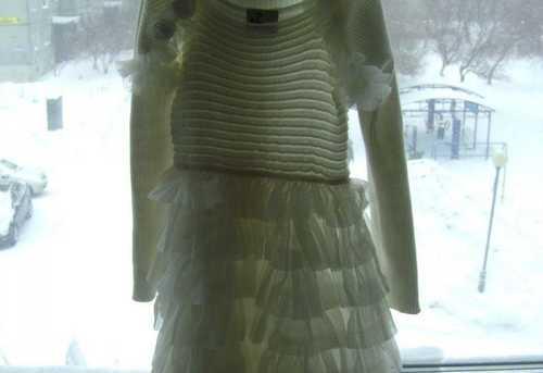 Белое ажурное платье из Италии, рост 110-116