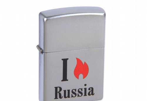 Зажигалка Zippo I Love Russia, новая