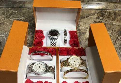 Подарочный набор для женщин часы с браслетом