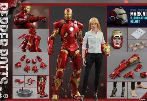 Hot toys Iron Man Pepper Potts & Mark 9 Special