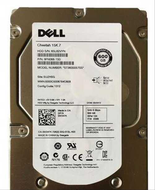 Dell 3,5”(LFF) ST3600057SS 600Gb 15k 6G SAS