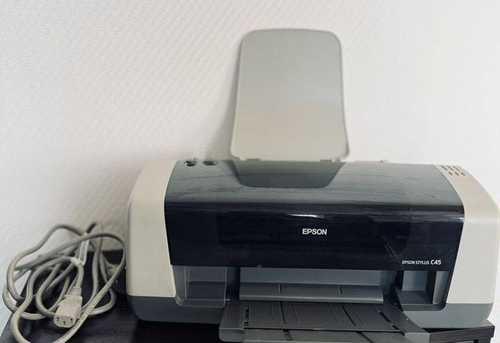 Цветной струйный принтер epson stylus C45