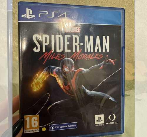 Диск на ps4 spider man miles morales