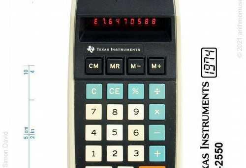 Винтажный калькулятор texas instruments ti-2550