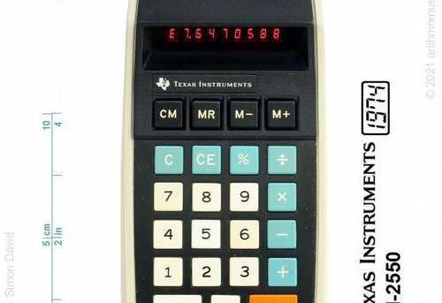 Винтажный калькулятор texas instruments ti-2550