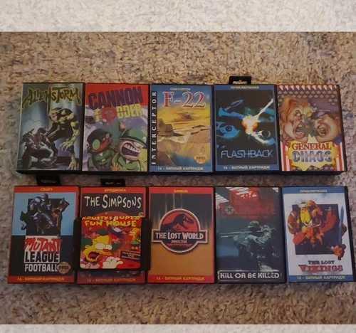 Картриджи для sega mega drive 2 16 бит