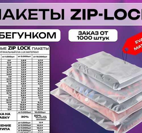 Зип пакеты для упаковки оптом